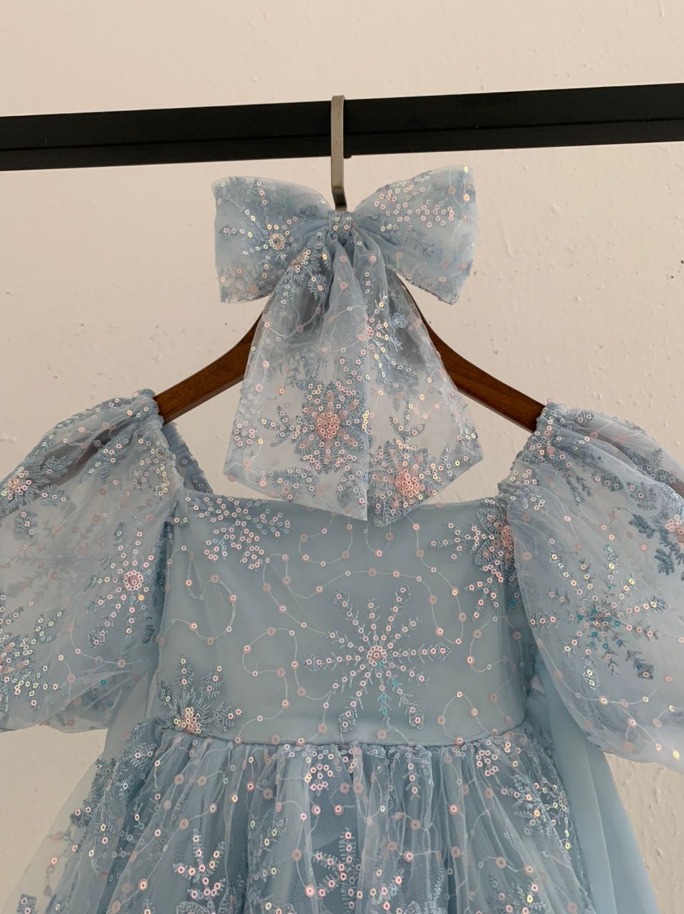 Princess El Luxe Handmade Dress & Hair Bow (Made to order) – Mik & Me